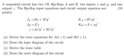 design a sequential circuit with two jk flip flops and b inputs
