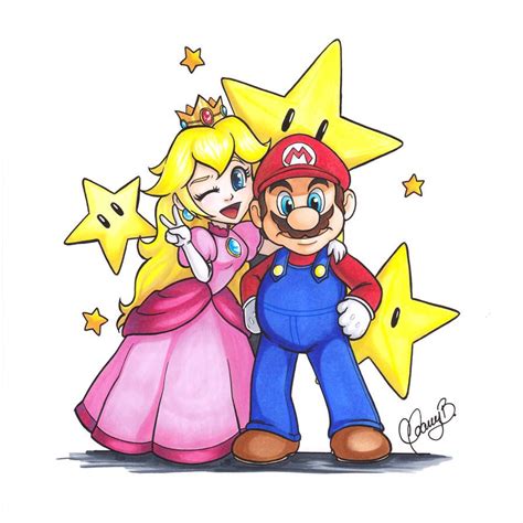 Mario Bros And Princess Peach By Weirdream13 On Deviantart Princess
