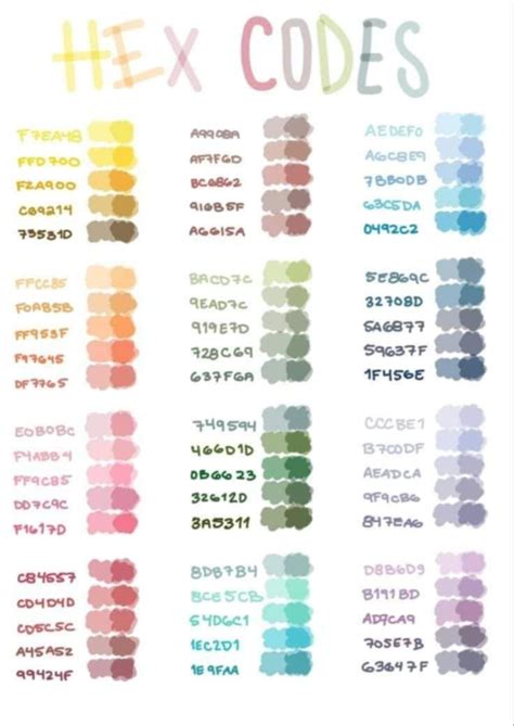 Dti Color Hex Color Codes Hex Color Palette Color Coding Notes