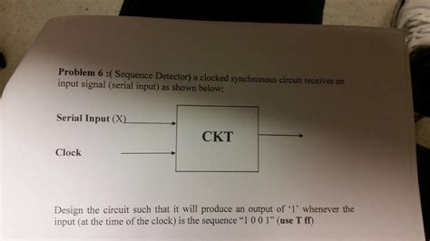 Solved A Clocked Synchronous Circuit Receives An Input Chegg Com