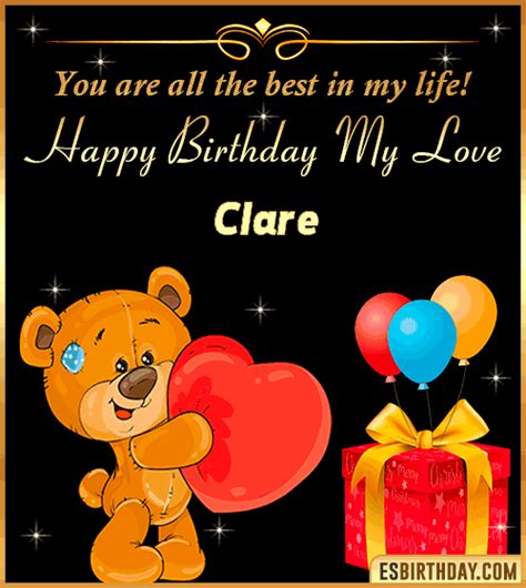 Happy Birthday Clare GIF Images Animated Wishes28 GiFs