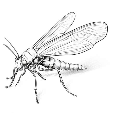 Premium Photo Dobsonfly Minimal Cute Cute Coloring Book Kawaii Line Art