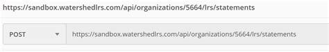 How Do I Send An Xapi Statement To Watershed Using Postman Watershed Lrs