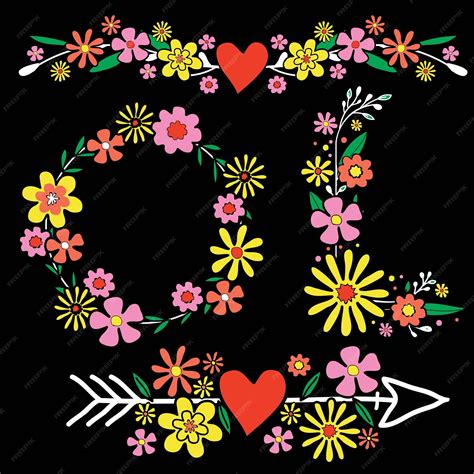 Premium Vector Floral With Cute Arrow
