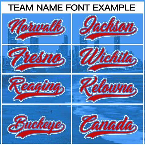 Custom Powder Blue Red Powder Blue Miami City Connect Baseball Jersey