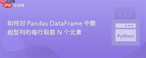 如何对 Pandas Dataframe 中数组型列的每行取前 N 个元素 Python教程 Php中文网