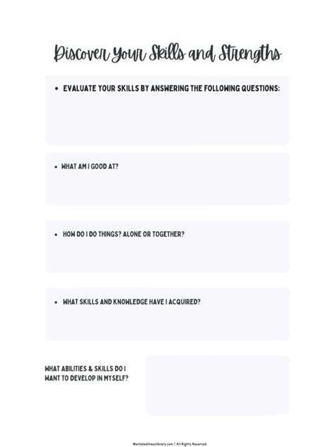 Assess Your Skills And Strengths Pdf