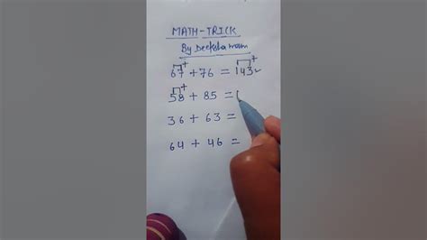 Easy Mathstrick Knowledge Maths Tricksandsolutions Mathstricks