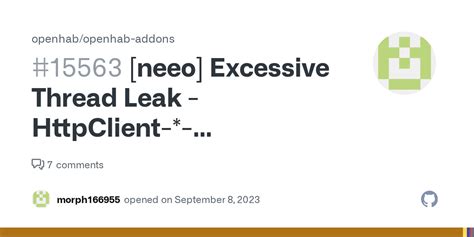 Neeo Excessive Thread Leak Client Selectormanager · Issue 15563 · Openhabopenhab
