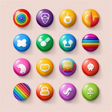 Premium Ai Image A Collection Of Buttons With Different Colors