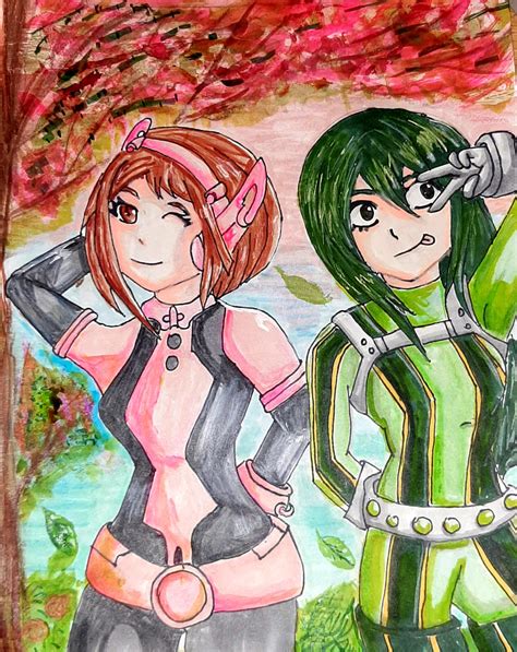 Tsuyu Asui And Ochaco Uraraka By 1h20 On Deviantart