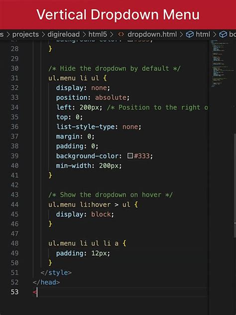 Vertical Dropdown Menu Using Html And Css Shorts Shortsfeed Html