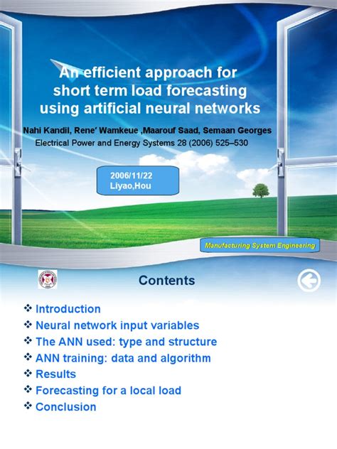 An Efficient Approach For Short Term Load Forecasting Pdf Forecasting Weather Forecasting