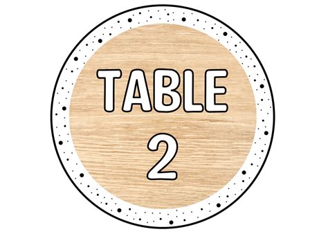 Classroom Table Numbers Printable Table Numbers Round Table Numbers