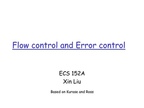 PPT Flow Control And Error Detection In Data Link Layer PowerPoint Presentation ID