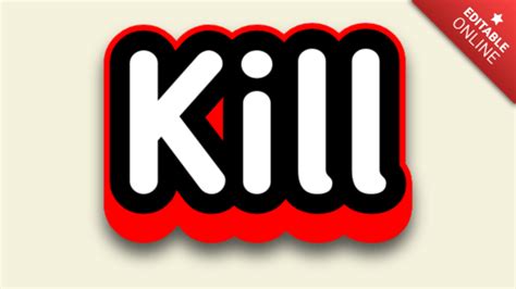 Kill Text Effect Generator