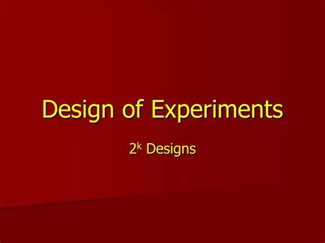 Ppt Design Of Experiments Powerpoint Presentation Free Download Id5567715