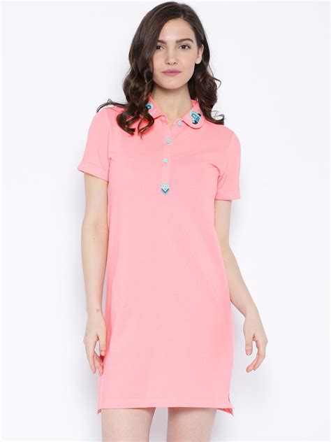Buy Chumbak Pink Polo T Shirt Dress Dresses For Women 1310794 Myntra