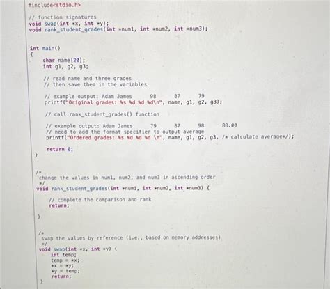 Solved D 30pts Write A C Program To Read A Students