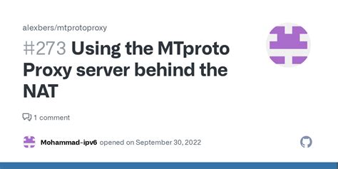 Using The Mtproto Proxy Server Behind The Nat · Issue 273 · Alexbers