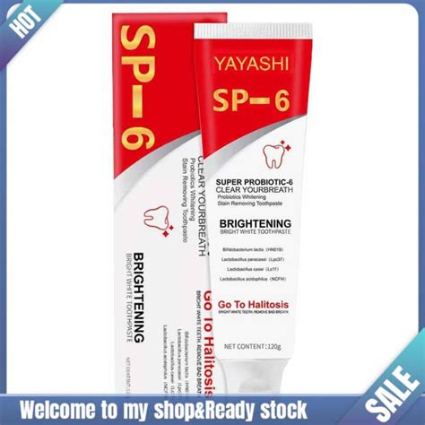 Yayashi Sp 6 Probiotics Bright White Toothpaste Fresh Breath Super Probiotic 6 Tooth Cleaning