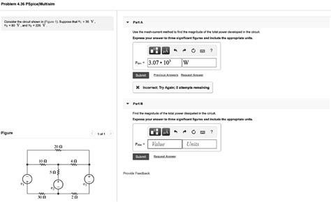 Solved Problem 4 36 Pspice Multisim Consider The Circuit Shown In Figure 1 Suppose That V1