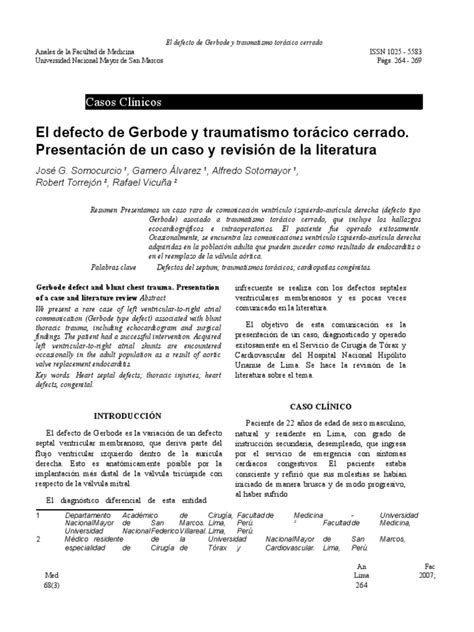 El Defecto De Gerbode Pdf Ventrículo Corazón Tórax Anatomía