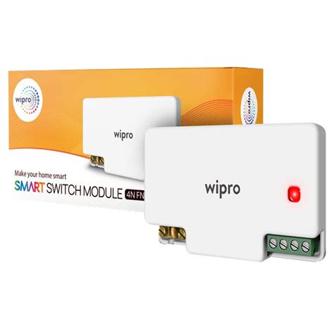 Wipro Smart Switch Module 4 Switch Control Compatible With Alexa