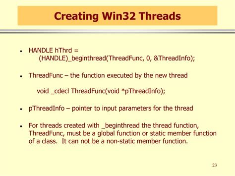 Ppt Win32 Threads And Thread Synchronization Powerpoint Presentation