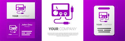 로고 타입 암페어 미터 멀티 미터 흰색 배경에 격리 된 볼트계 아이콘 전류 측정을 위한 계측기 로고 디자인 템플릿 요소입니다 벡터 건강 검진에 대한 스톡 벡터 아트 및 기타