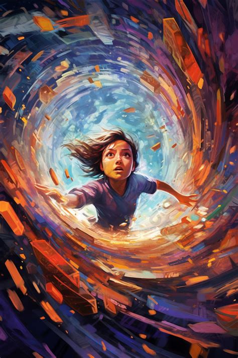 头脑风暴少女拼接插画高清图片下载 包图网