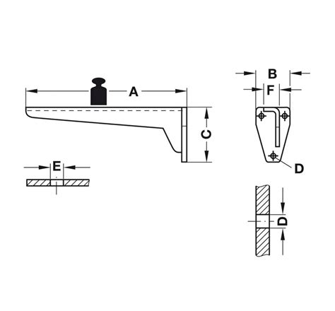 280mm Hebgo Heavy Duty Bracket 28744434 28744434 Fixed And Folding
