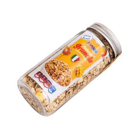 گرانولا با تکه های انبه شیشه ای جوپرو 300 گرم بارادلند