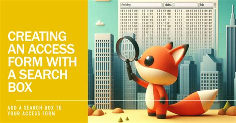 Create A Search Box On An Access Form Stylus