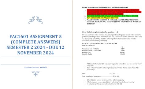 Fac1601 Assignment 5 Complete Answers Semester 2 2024 Due 12 November