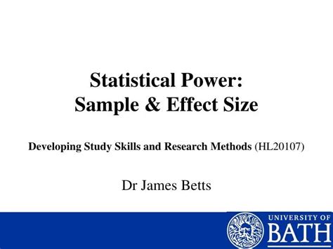 PPT Statistical Power Sample Effect Size PowerPoint Presentation ID