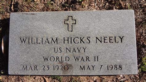 William Hicks “bill” Neely 1920 1988 Mémorial Find A Grave