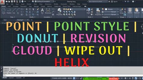 autocad tutorial draw commands and point style