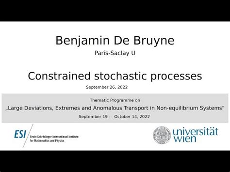 Free Video Constrained Stochastic Processes From Brownian Motion To