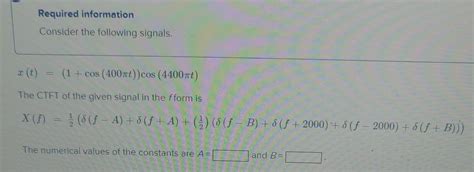 Solved Signals And Linear Systems Problem Write Out All