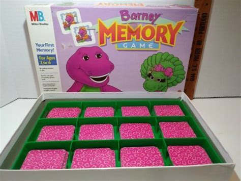 Vintage 1993 Barney Memory Game Milton Bradley Card Game No Paper Instructions 4678806803