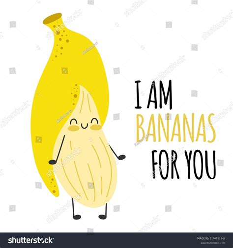 Bananas You Funny Cute Banana Character Stock Vector Royalty Free 2140851349 Shutterstock