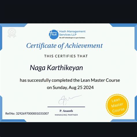 Leanmanagement Continuousimprovement Processoptimization Certification Naga Karthikeyan