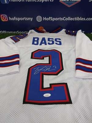 Tyler Bass Signed Buffalo Bills White Custom Jersey Jsa Coa Ebay