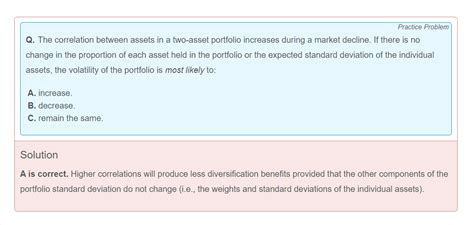 Please Explain Simpler Terms If Possible Thanks In Advance Cfa L1 Portfolio Risk And Return