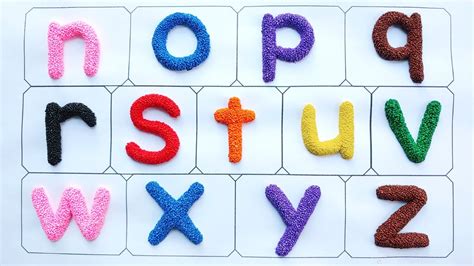 점선 Alphabet 따라 색깔 클레이로 소문자 Alphabet N부터 Z까지 만들기 Playdoh로 Alphabet 쓰기
