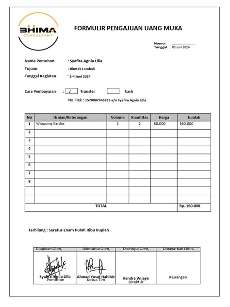 Form Pengajuan Reimburse Pdf