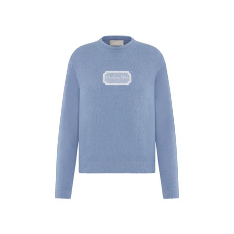 디올 크리스찬 디올 캐시미어 저지 꾸뛰르 스웨터 블루 Dior Kream