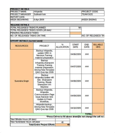 Excel Reporting Template