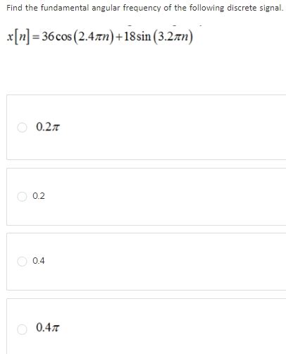 Find The Fundamental Angular Frequency Of The Studyx